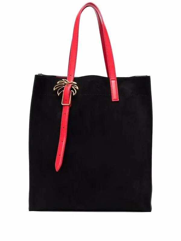 Palm Angels Palm Tree Buckle Tote - Black