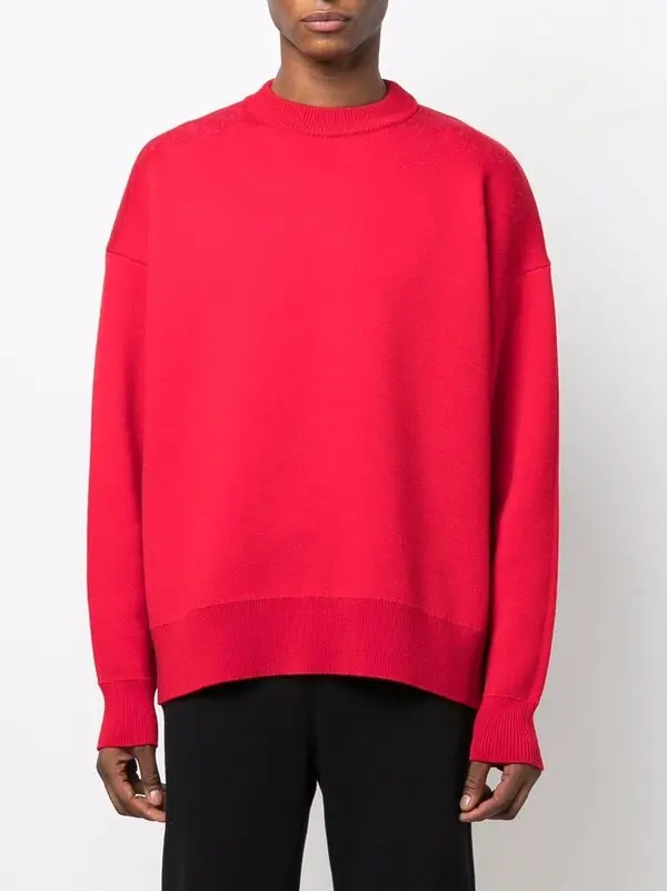 Palm Angels Intarsia-knit Palm Tree Jumper - Red
