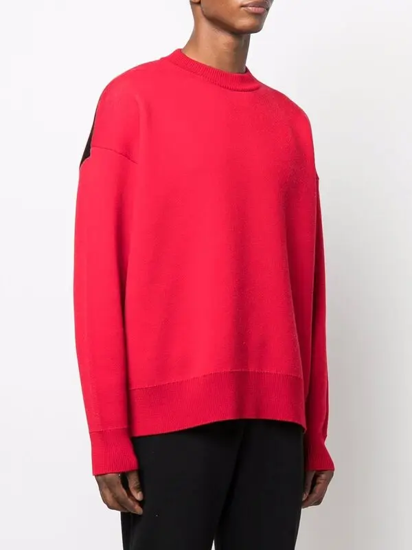 Palm Angels Intarsia-knit Palm Tree Jumper - Red