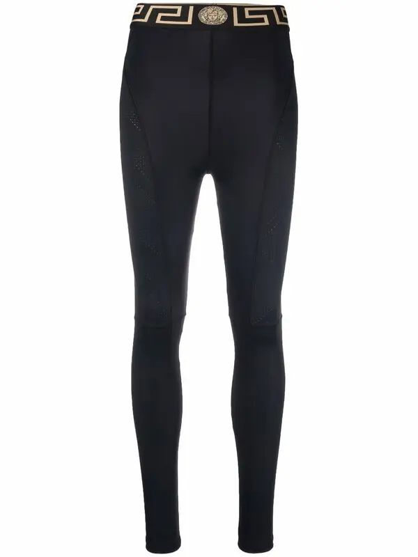 Versace Greca Waistband Performance Leggings
