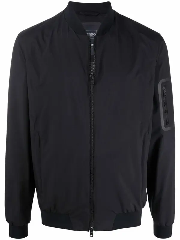 Herno Zip-pocket Bomber Jacket - Black