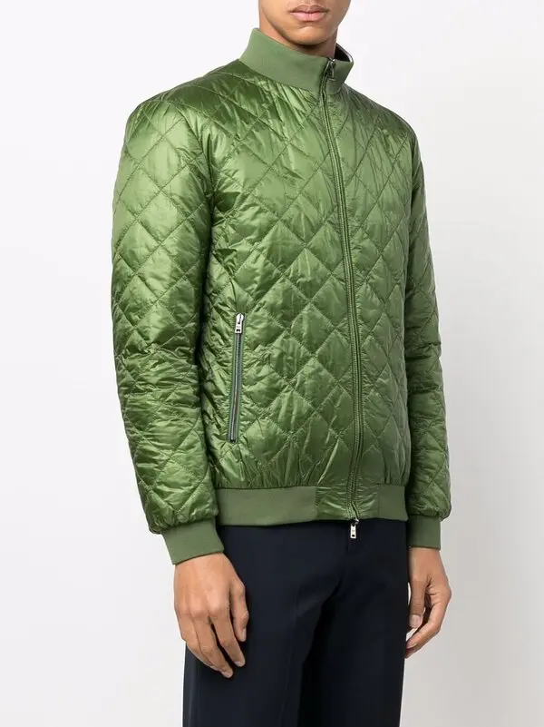 Herno Stripe-detail Quilted Down Jacket