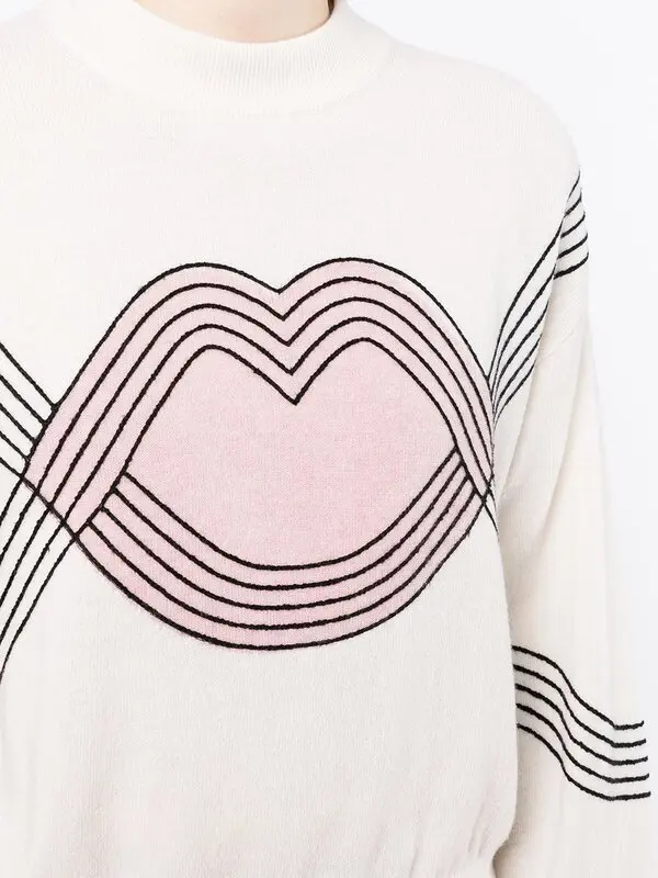 Markus Lupfer Graphic Print Merino Wool Jumper