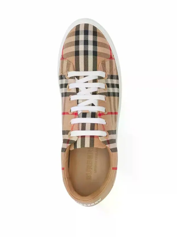 Burberry Vintage Check Lace-up Sneakers - Neutrals