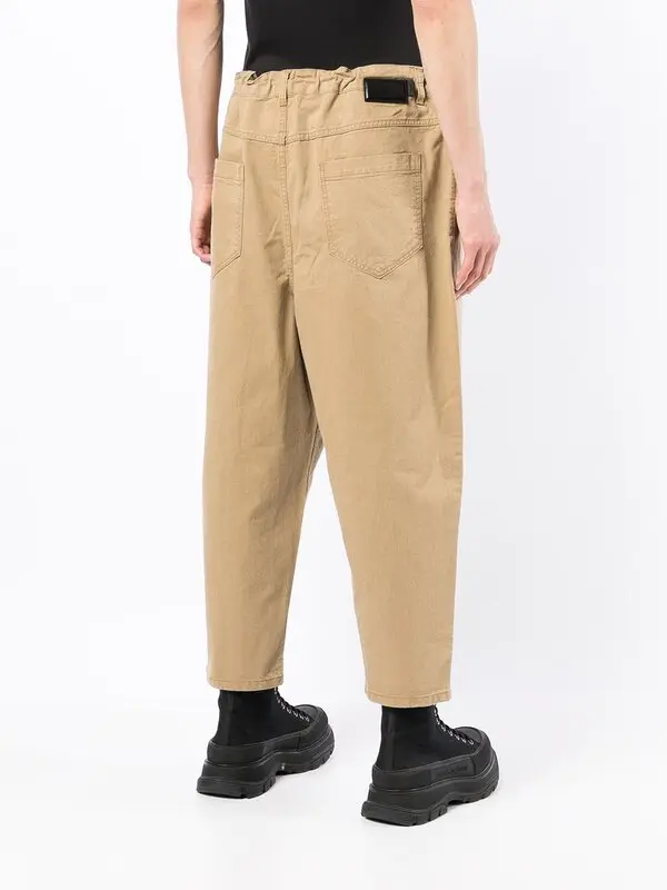 JUUN.J Cropped Tapered-leg Trousers