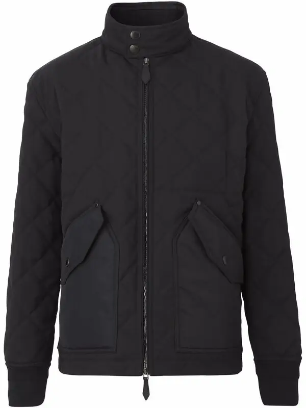Burberry Diamond-quilted Thermoregulated Jacket - Black