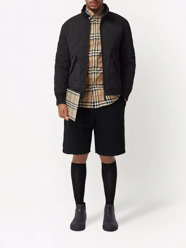 Burberry Diamond-quilted Thermoregulated Jacket - Black
