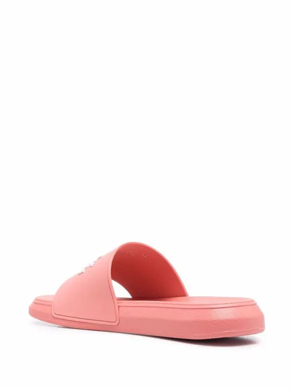 Alexander McQueen Embossed Slides - Pink