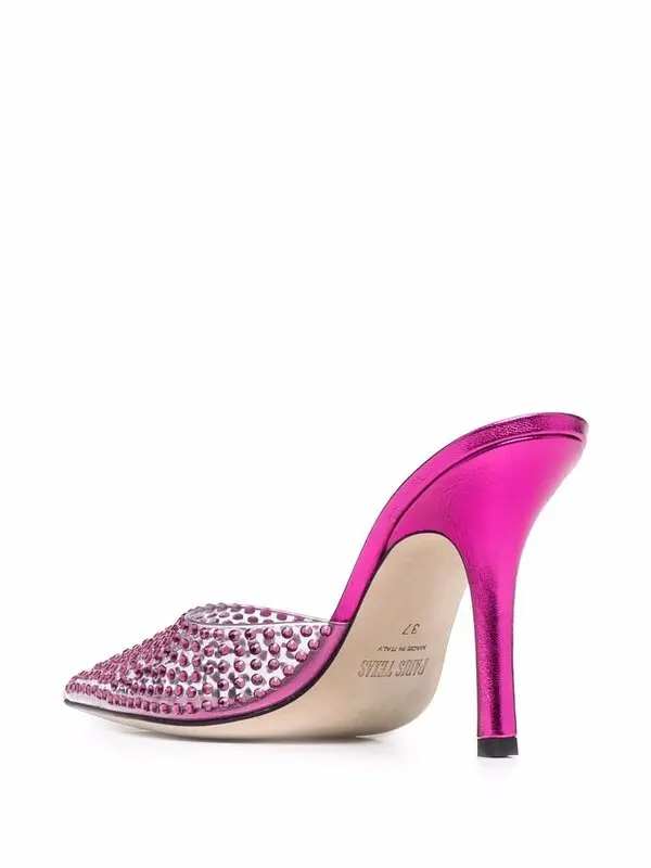 Paris Texas Crystal-embellished Mules