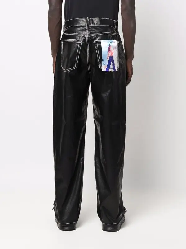 Eytys Faux-leather Wide-leg Trousers