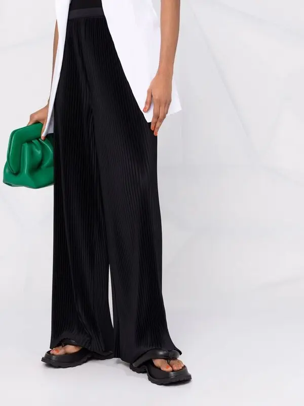 Fabiana Filippi Straight-leg Plissé Trousers - Black