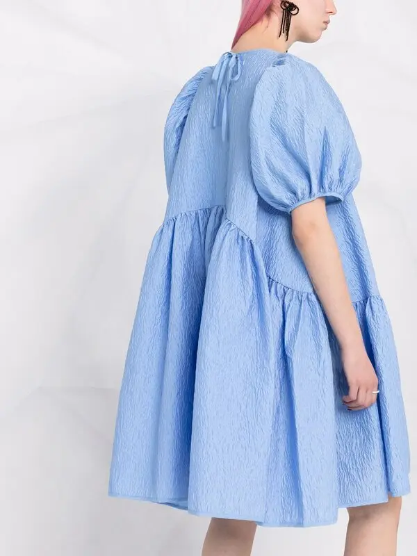 Cecilie Bahnsen Alexa Flared Dress In Blue - 59% Off | Editorialist