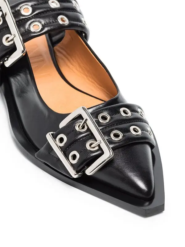 GANNI Buckled Slingback Shoes