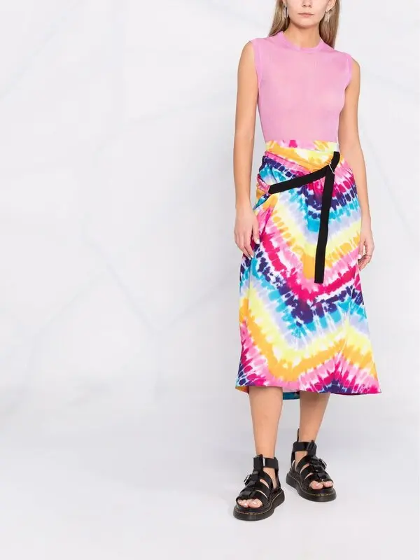 Kenzo Tie-dye Wrap Midi Skirt - Pink