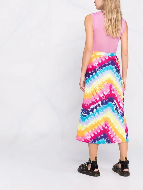 Kenzo Tie-dye Wrap Midi Skirt - Pink