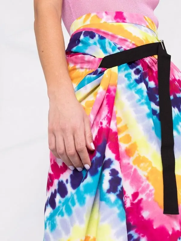 Kenzo Tie-dye Wrap Midi Skirt - Pink