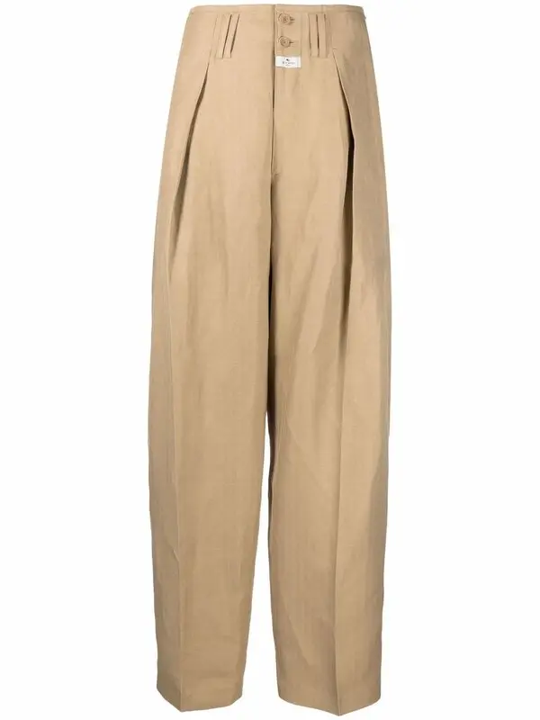 Etro Wide-leg Tailored Trousers - Brown