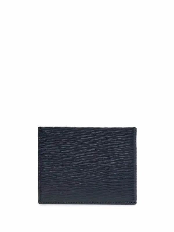 FERRAGAMO Gancini Bi-fold Leather Wallet - Blue