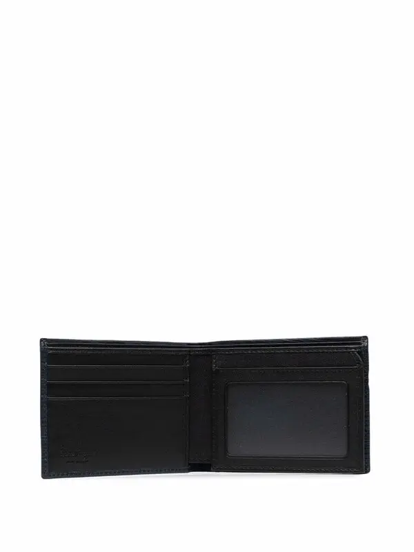 FERRAGAMO Gancini Bi-fold Leather Wallet - Blue