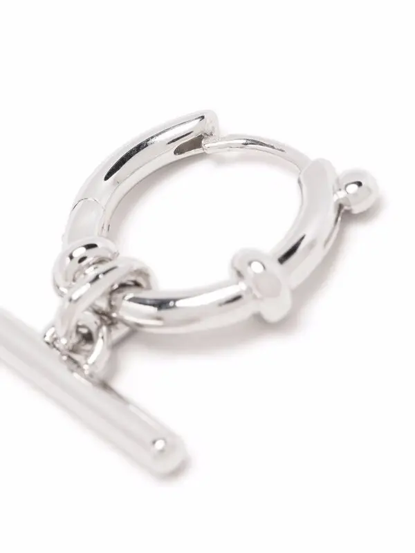 アクセサリー Maria Black Escape Huggie hoop earrings Maria Black Escape Charm Huggie - Silver | Editorialist