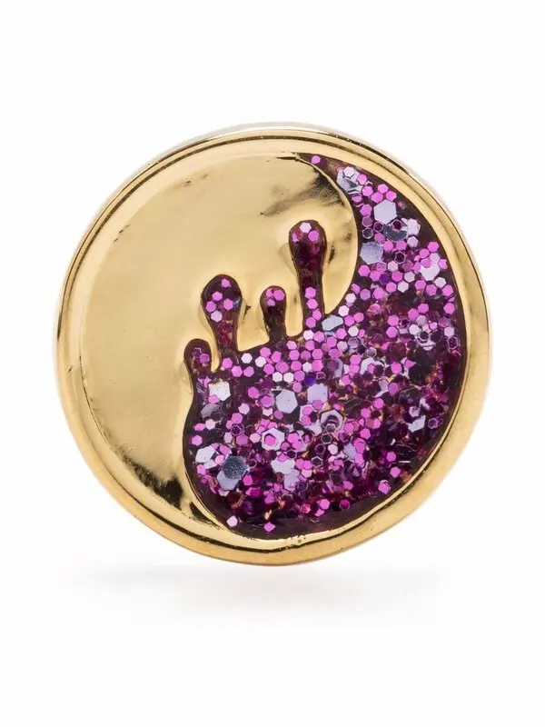 MARIA BLACK Detox Glitter Coin Stud Earring - Gold