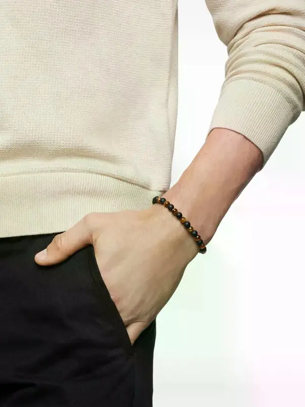David Yurman Sterling Silver Spiritual Beads Bracelet - Brown