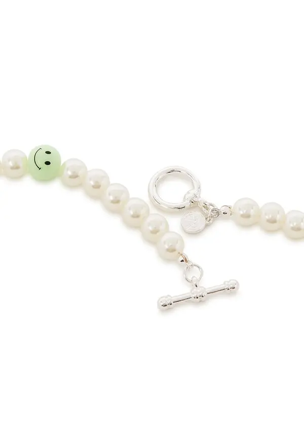 CHAINED & ABLE Bad Kid Smile Faux Pearl Necklace