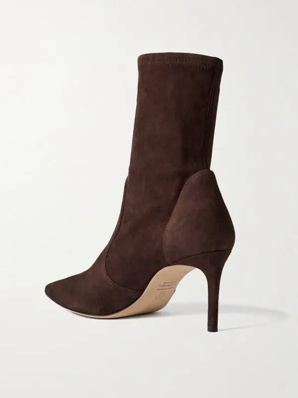 STUART WEITZMAN Suede Ankle Boots - Brown
