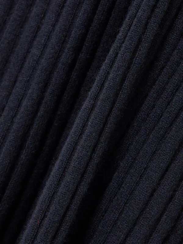 ALLUDE Ribbed Cashmere Midi Dress
