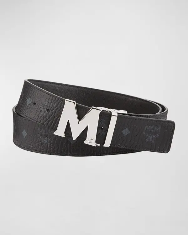 Mcm Claus Reversible Belt - Black