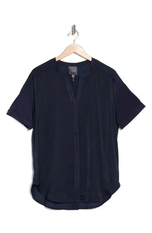 Lyssé Short Sleeve Satin Top