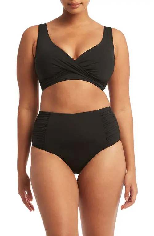 SEA LEVEL High Waist Bikini Bottom - Black