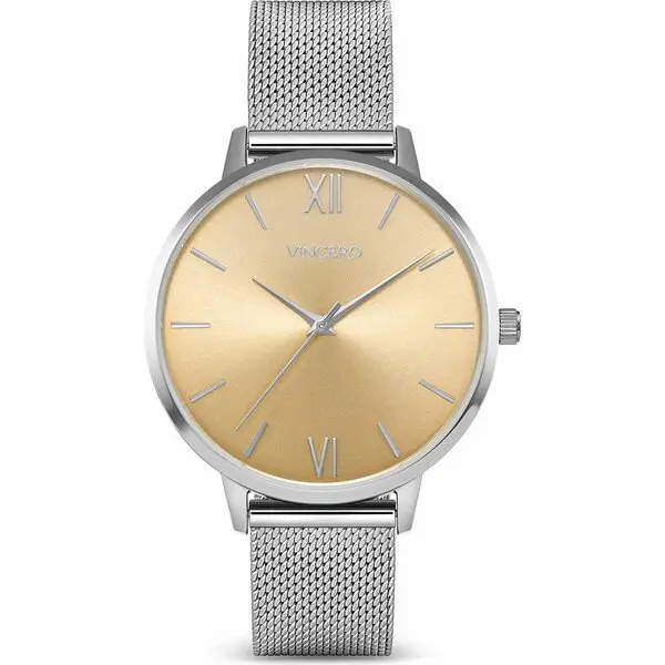 VINCERO Eros Mesh Strap Watch - Bronze/silver