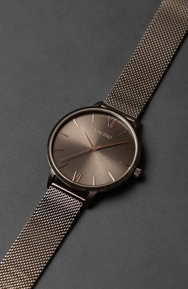 VINCERO Eros Mesh Strap Watch - Mesh Dark Khaki