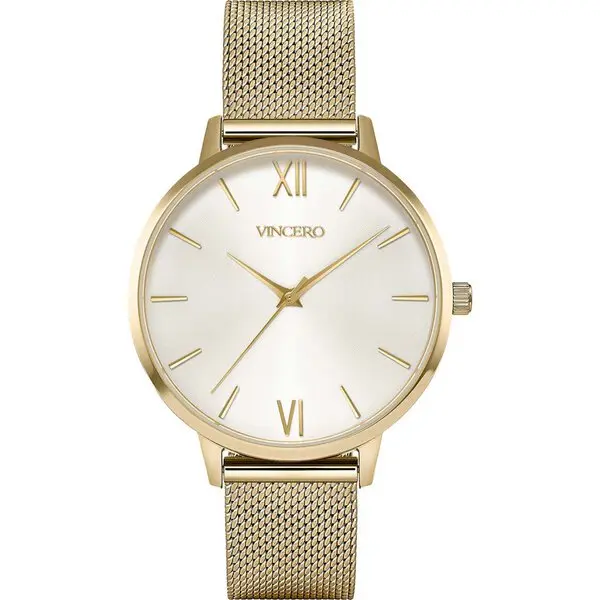 VINCERO Eros Mesh Strap Watch - Mesh Gold Satin