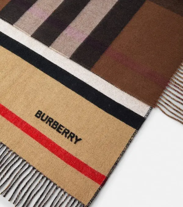 Burberry Icon Stripe Cashmere And Wool Blanket