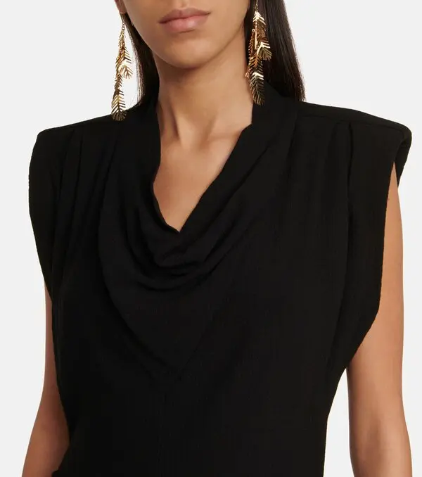 Isabel Marant Étoile Rosemay Cowl Neck Cotton Minidress