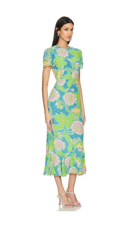 Lulani Dress - Blue Psychedelic Flower