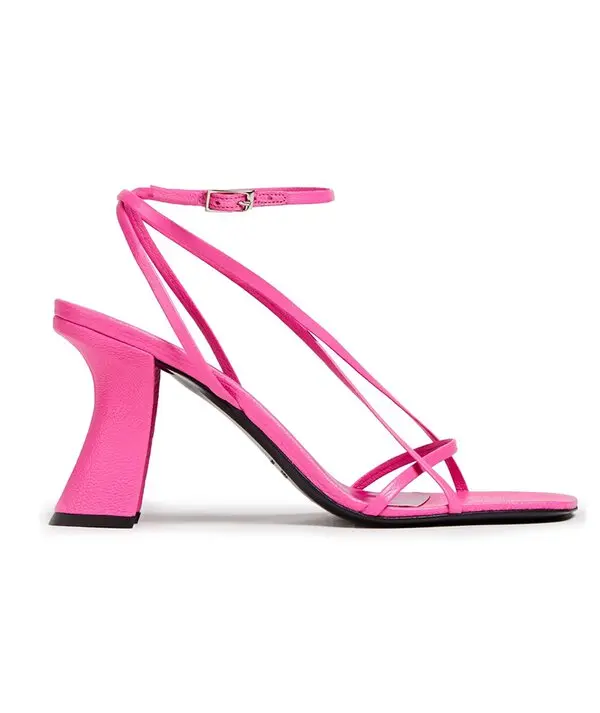 By Far Kersti Textured-leather Sandals