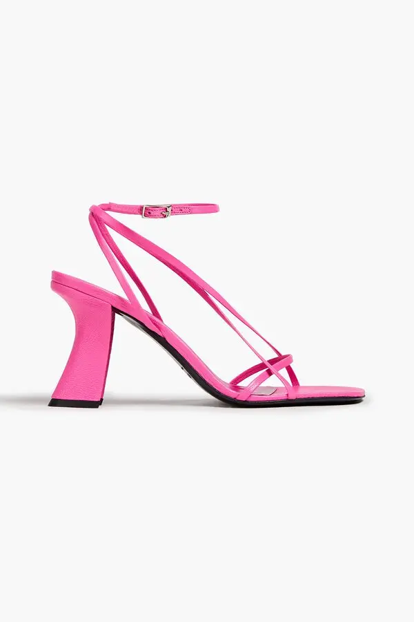 By Far Kersti Textured-leather Sandals
