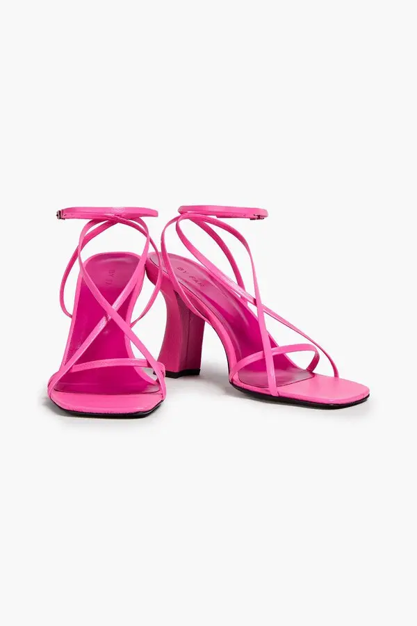 By Far Kersti Textured-leather Sandals
