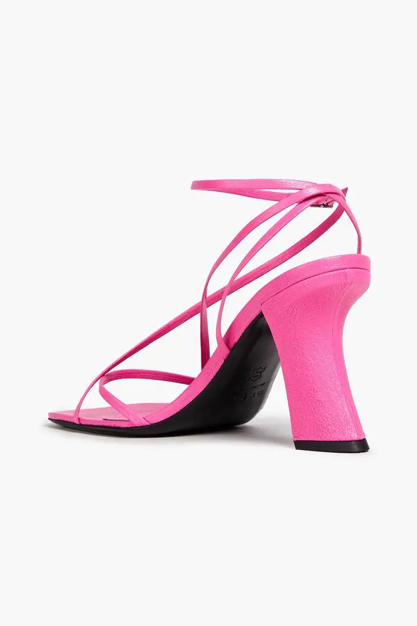 By Far Kersti Textured-leather Sandals