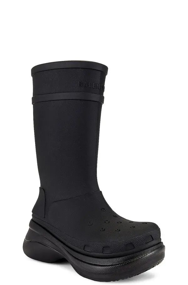 Balenciaga X Crocs Boot Black Editorialist