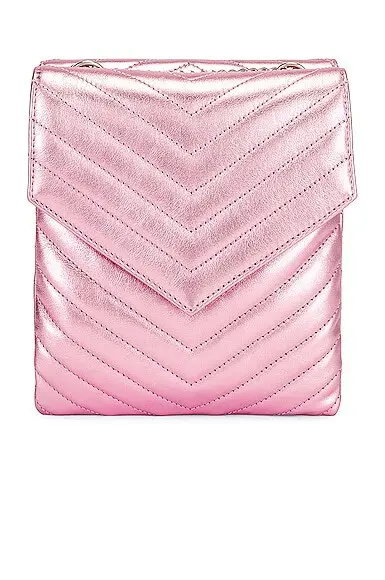 Saint Laurent Double Flap Bag In Pink