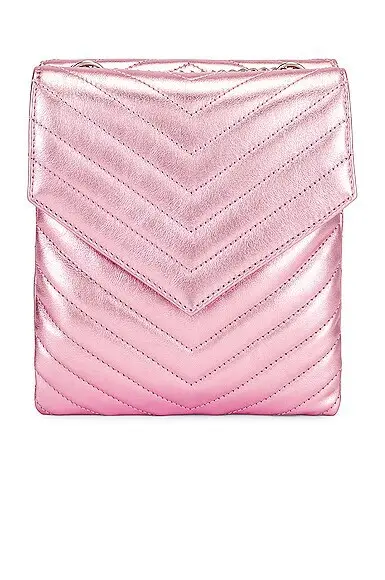 Saint Laurent Double Flap Bag In Pink