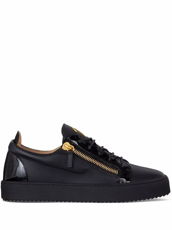 GIUSEPPE ZANOTTI Frankie Double-zip Low-top Sneakers - Black