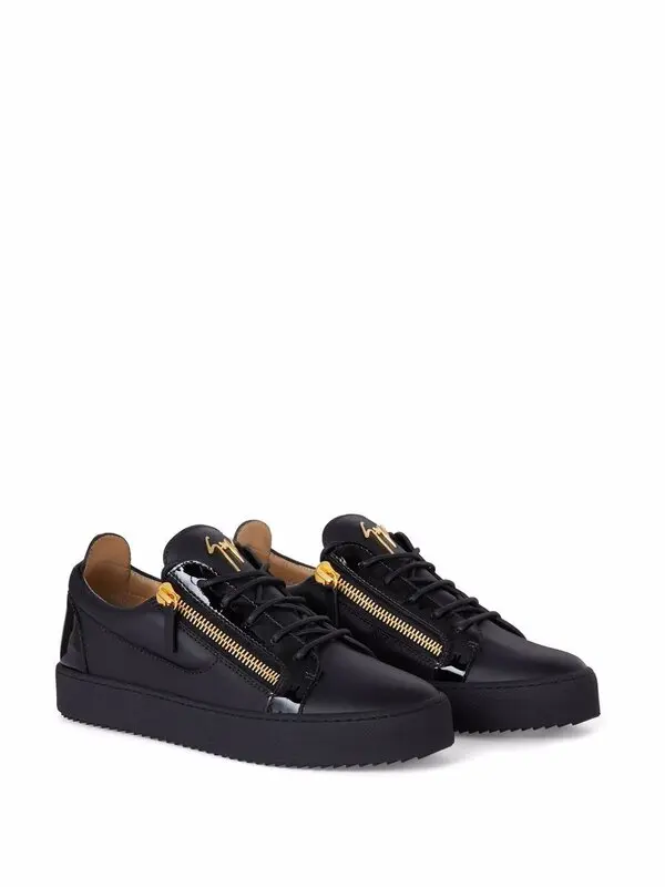 GIUSEPPE ZANOTTI Frankie Double-zip Low-top Sneakers - Black