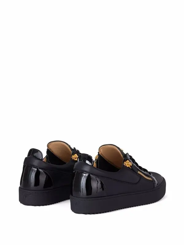 GIUSEPPE ZANOTTI Frankie Double-zip Low-top Sneakers - Black
