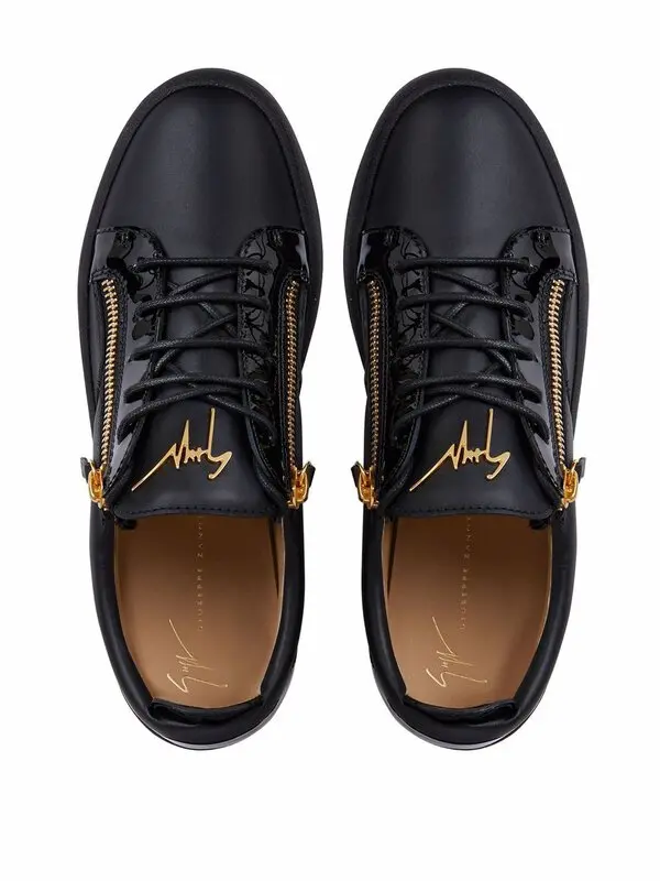 GIUSEPPE ZANOTTI Frankie Double-zip Low-top Sneakers - Black