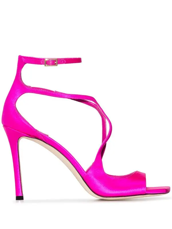 JIMMY CHOO Azia 95mm Satin Sandals